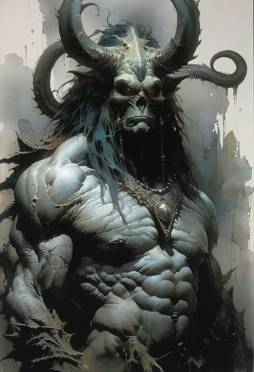Fantasy Creature in Frank Frazetta Style - AI Image Gallery | Diffus