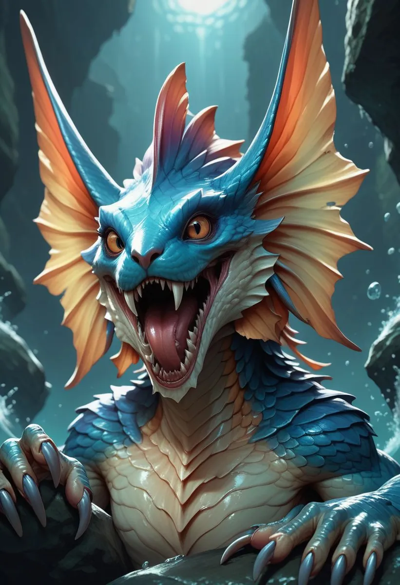 Fantasy Aquatic Creature with Large Ears and Claws - AI Image Gallery ...