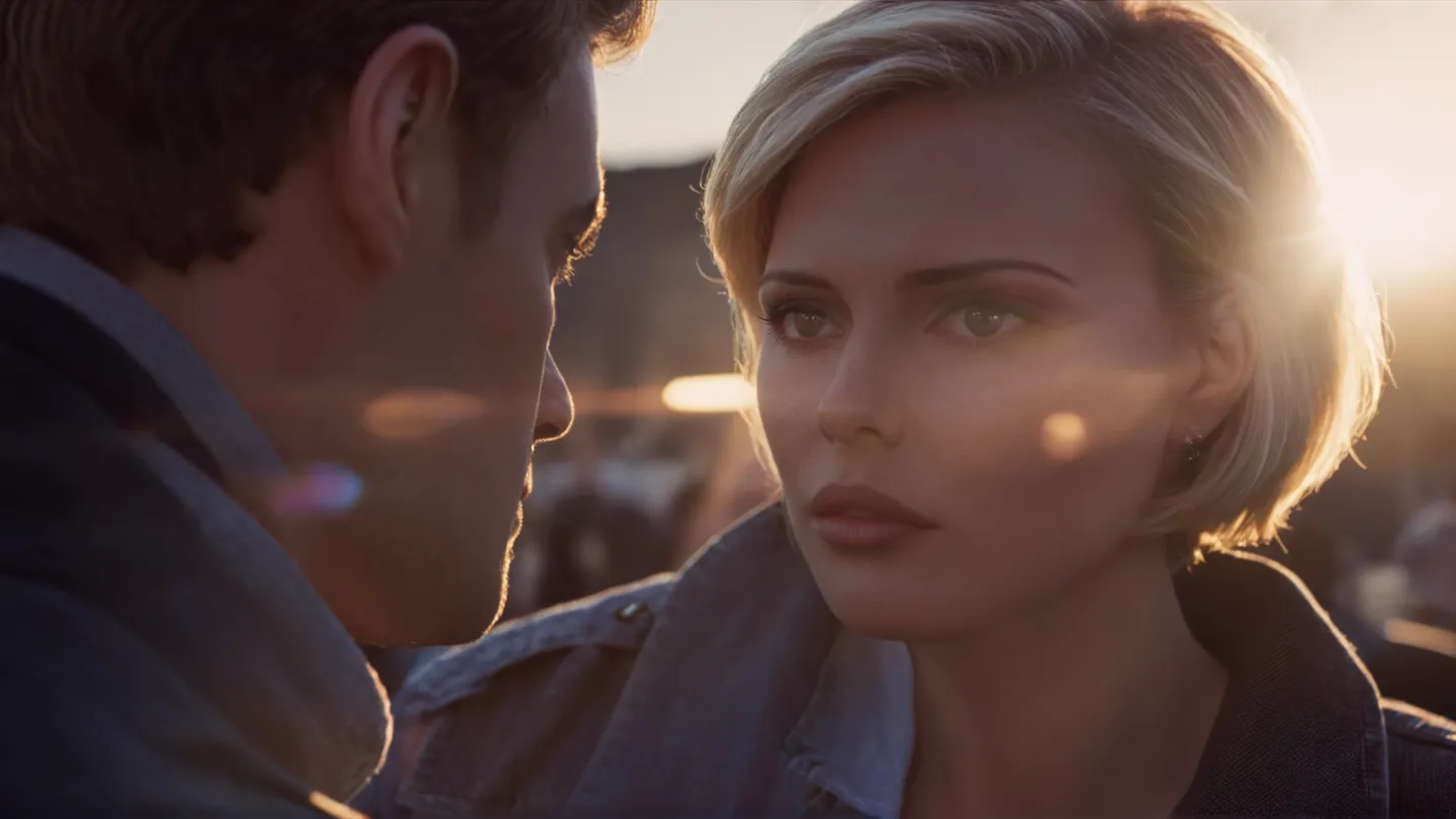 Cinematic Portrait with Lens Flare and Dramatic Light - AI Image ...
