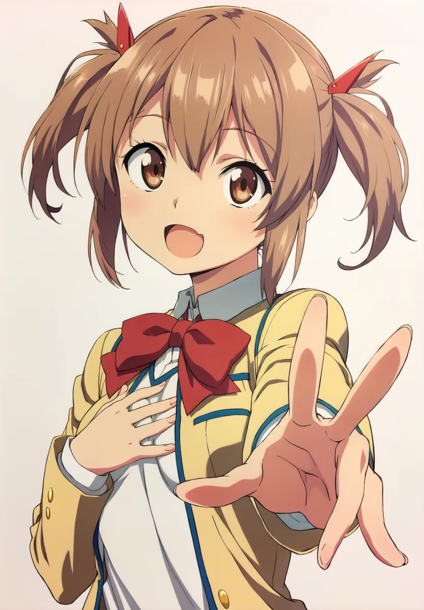 Anime Girl with Brown Hair and School Uniform - AI Image Gallery | Diffus