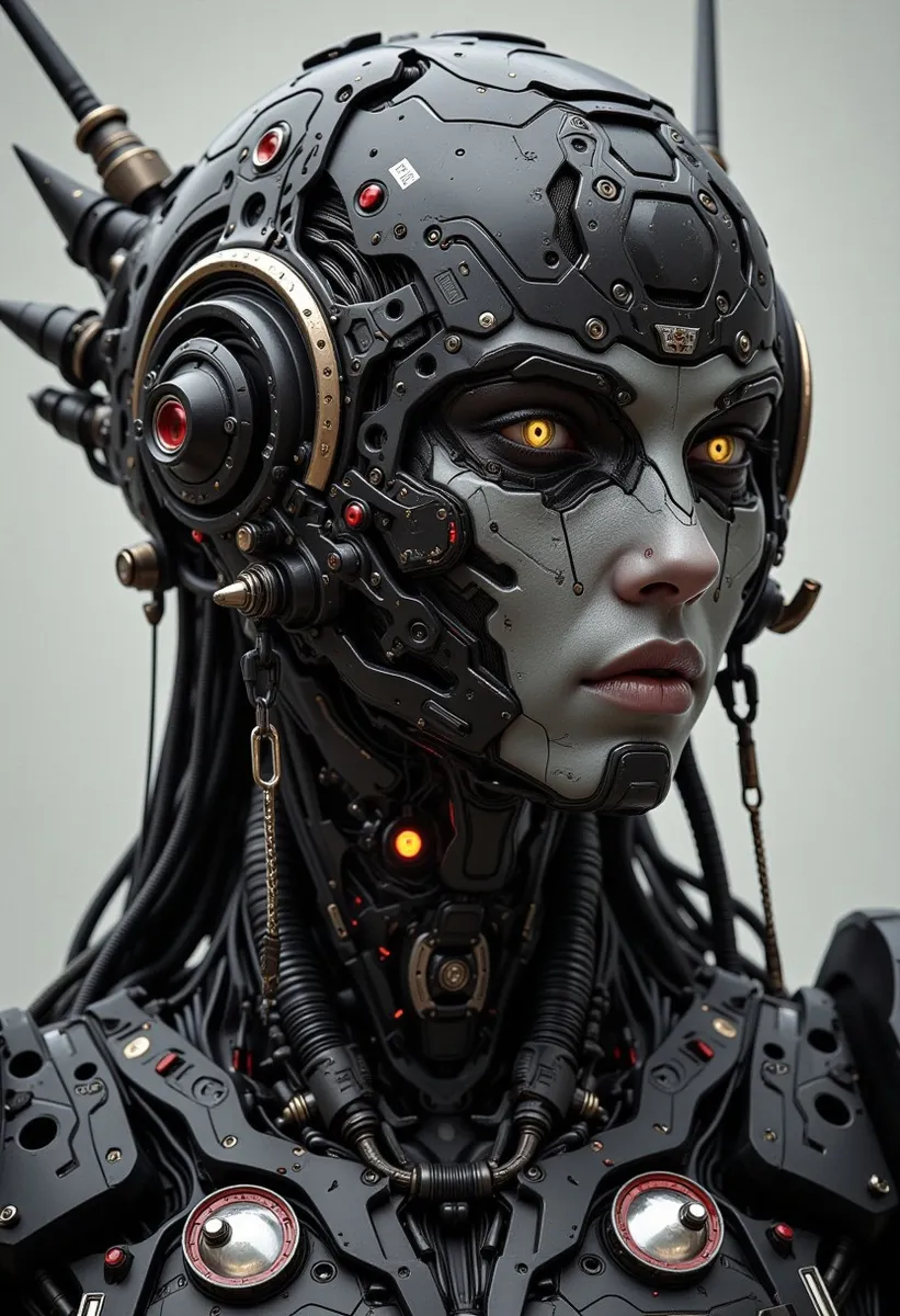 Portrait de Cyborg avec Armure Exosquelette Futuriste - Galerie d ...