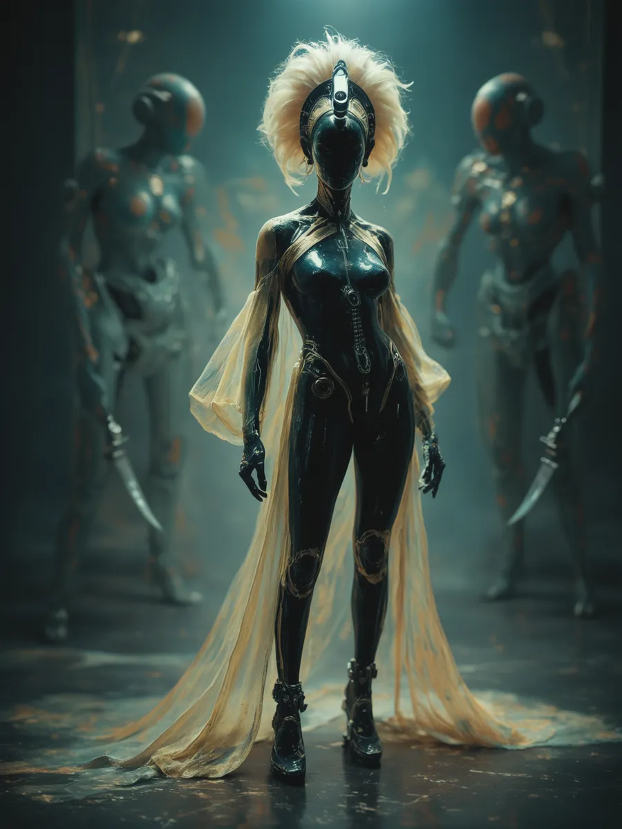 Cybergoth Fashion Pop Artist with Futuristic Headpiece - AI Image ...