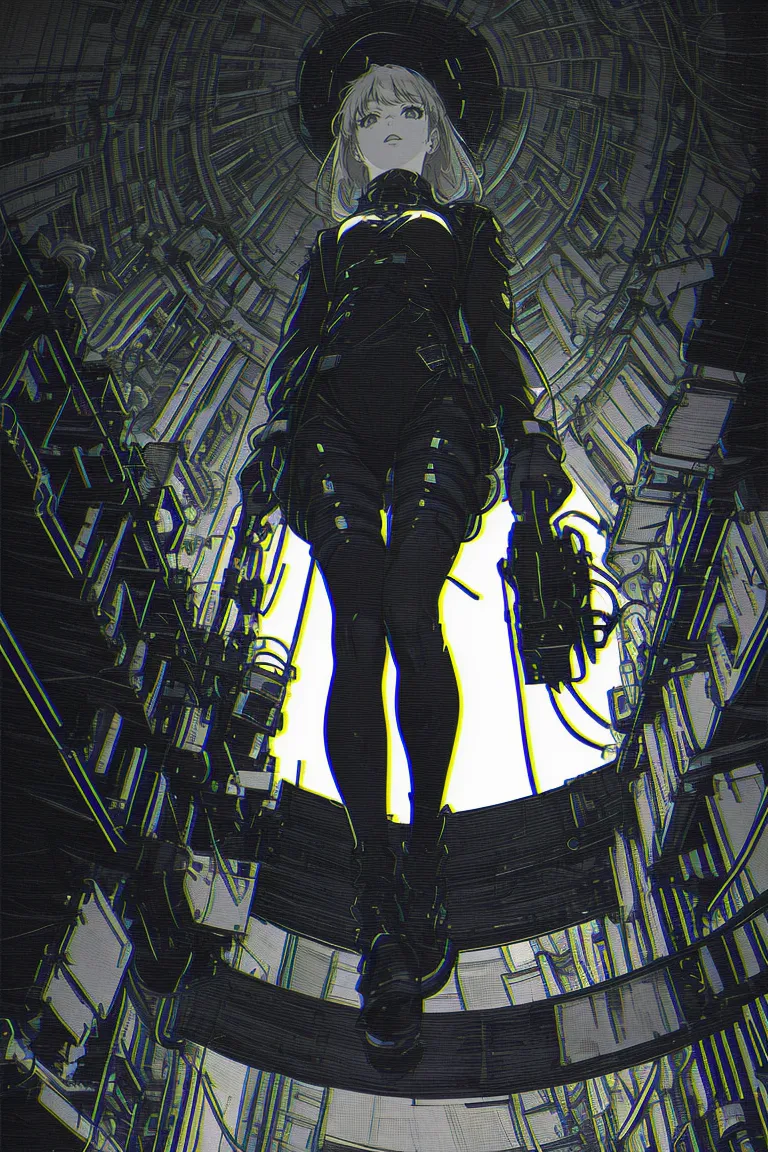 1girl from below full body at night street - AI Image Gallery | Diffus