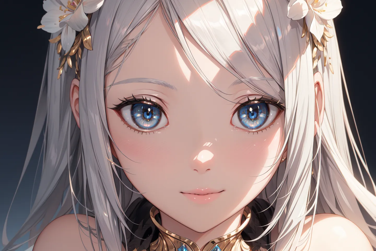 Realistic Portrait with Beautiful Eyes and Lustrous Skin - AI Image ...