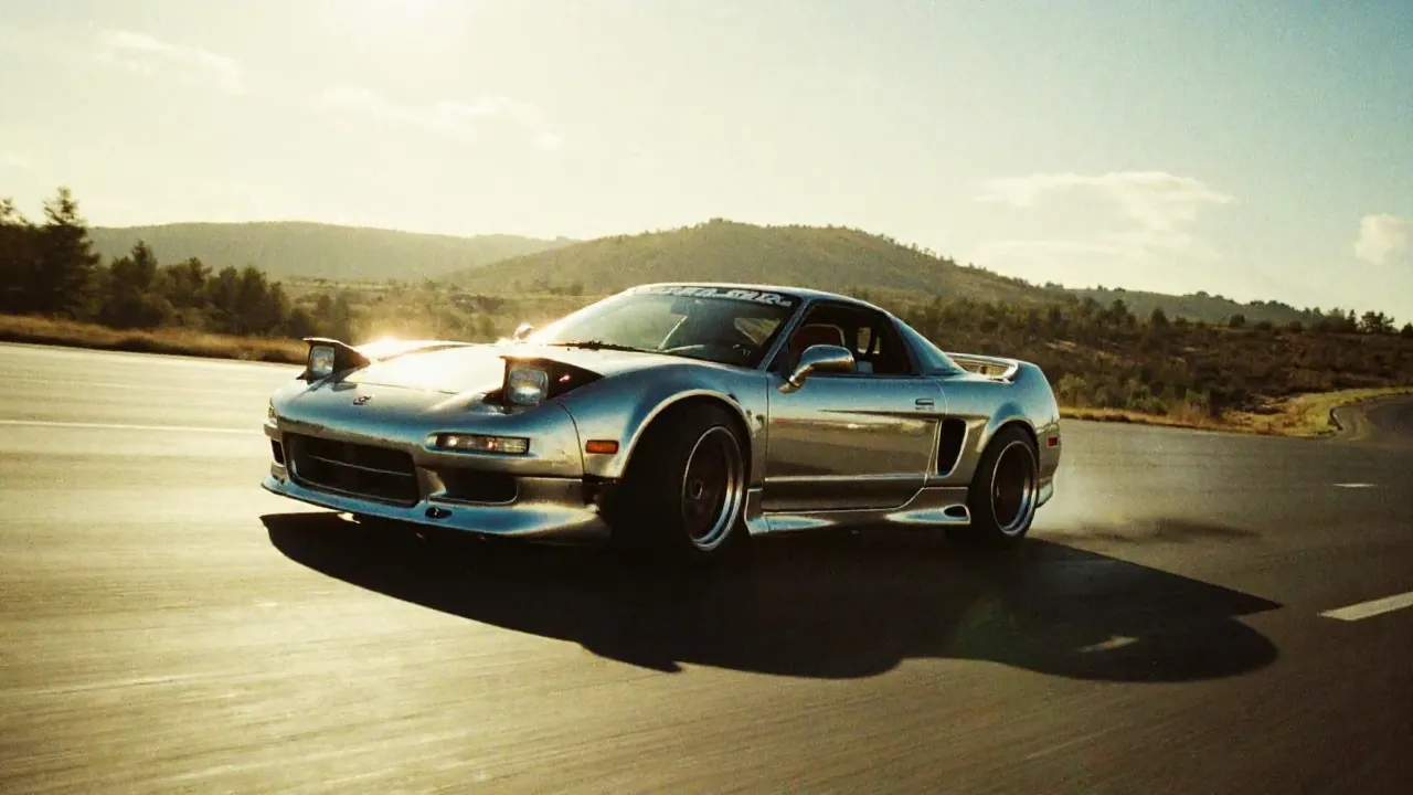 Chrome Honda NSX Drifting with Film Grain Effect - AI Image Gallery ...