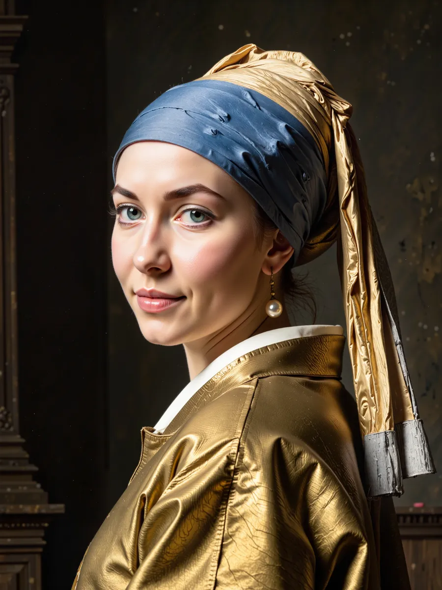 Dutch Golden Age Portrait with Pearl Earring - AI Image Gallery | Diffus