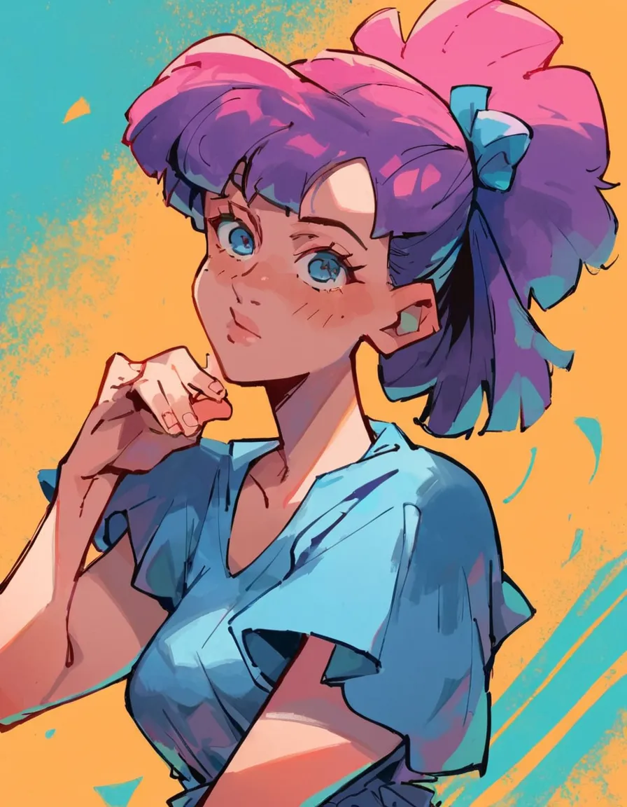 Anime Girl Portrait of Wilma Flintstone - AI Image Gallery | Diffus