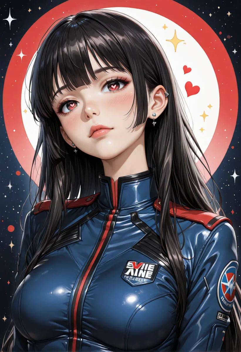 Anime Girl in Detailed Pilot Uniform Portrait - AI Image Gallery | Diffus