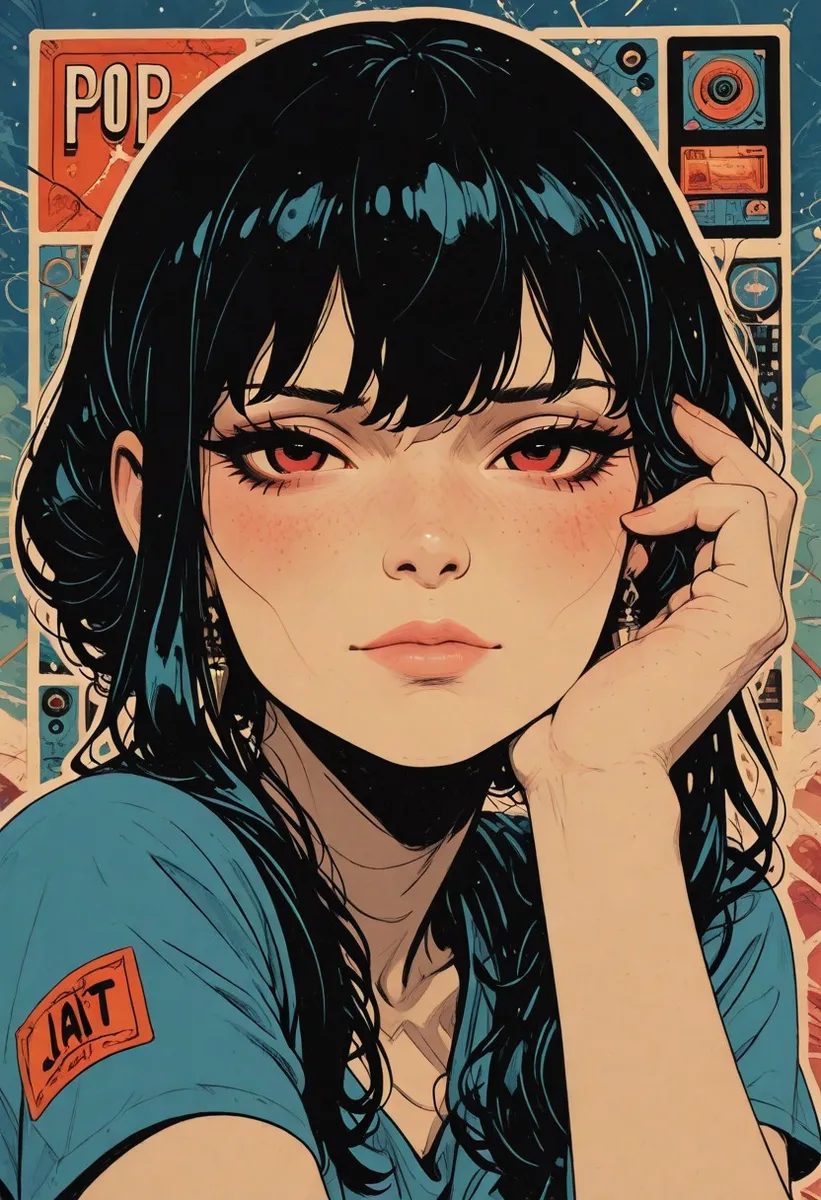 Pop Art Portrait of Yor Briar in Flat Colors - AI Image Gallery | Diffus