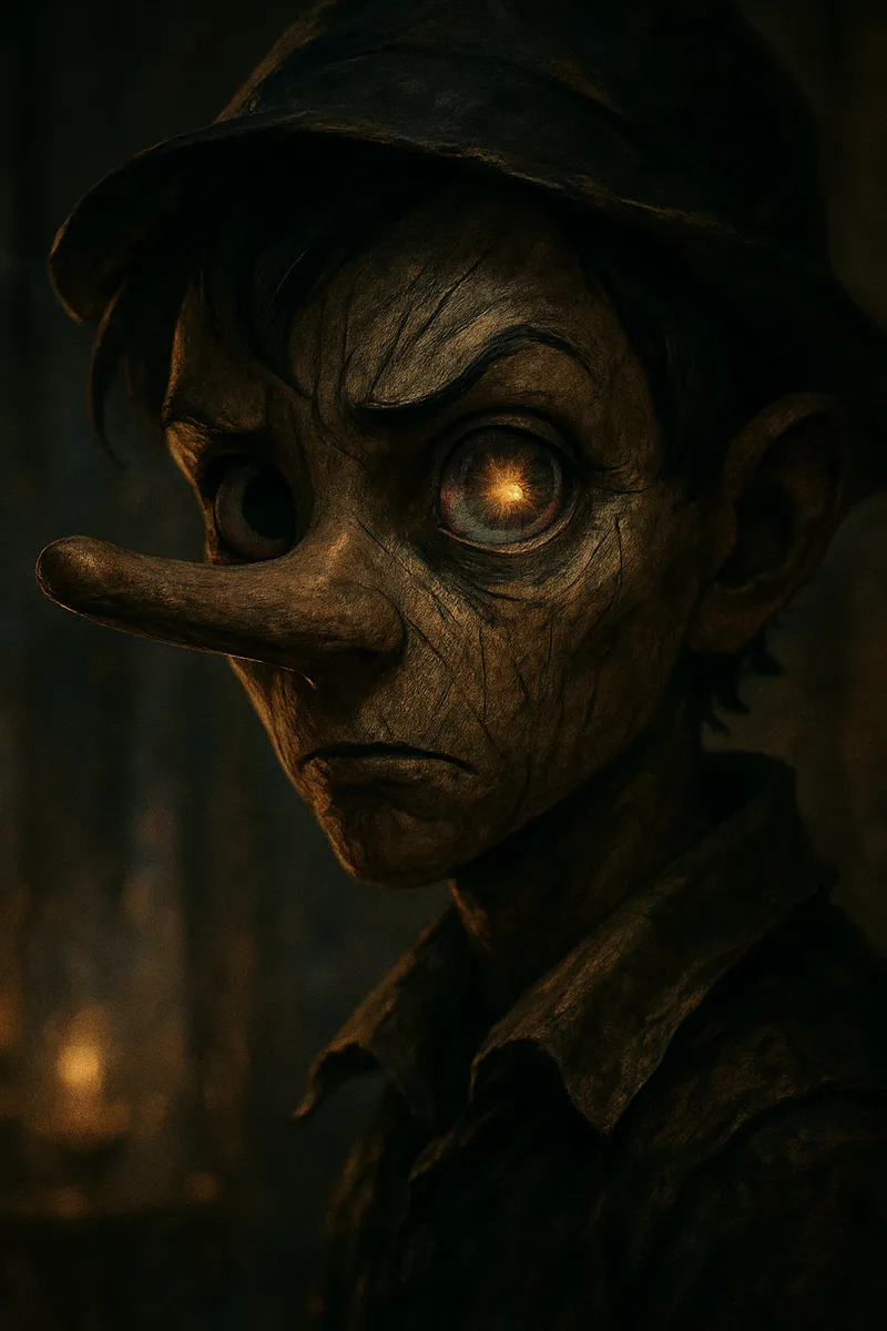 Dark Fantasy Pinocchio with Glowing Eye - AI Image Gallery | Diffus