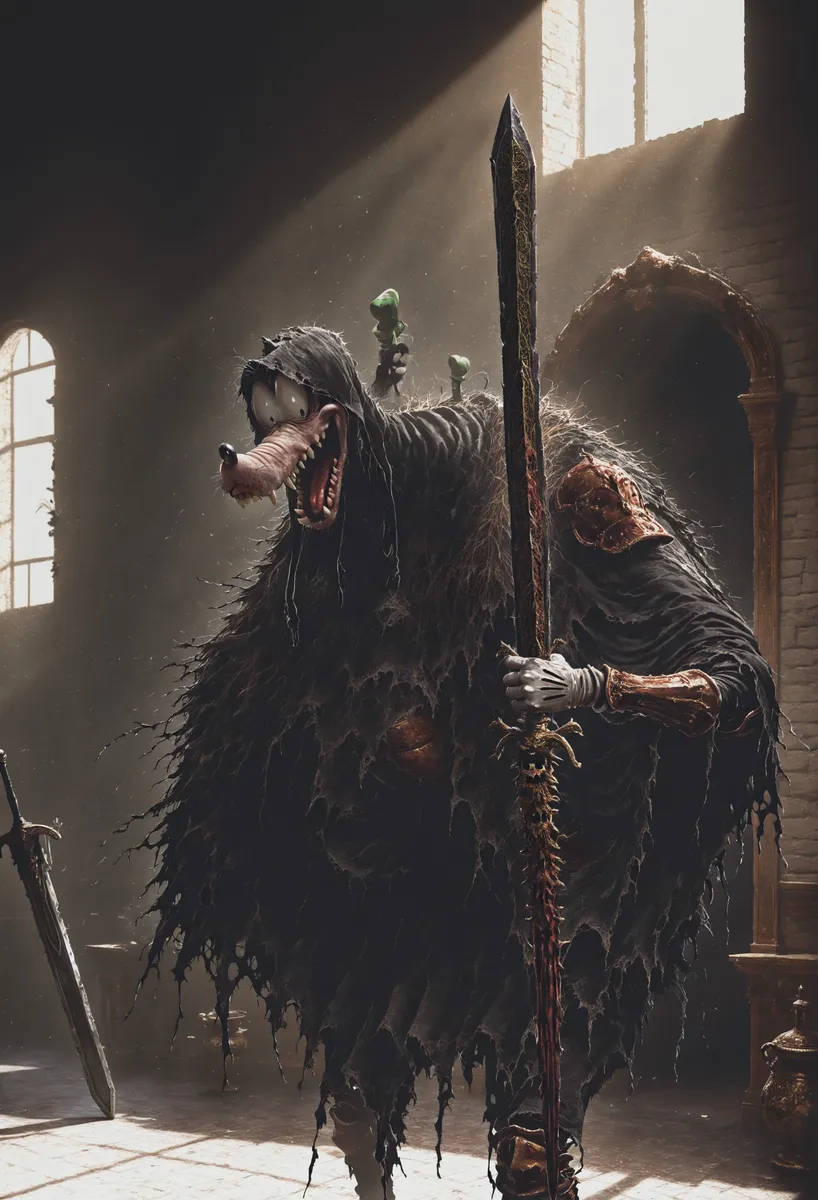 Undead Knight Vermis with Rusted Armor and Greatsword - AI Image ...