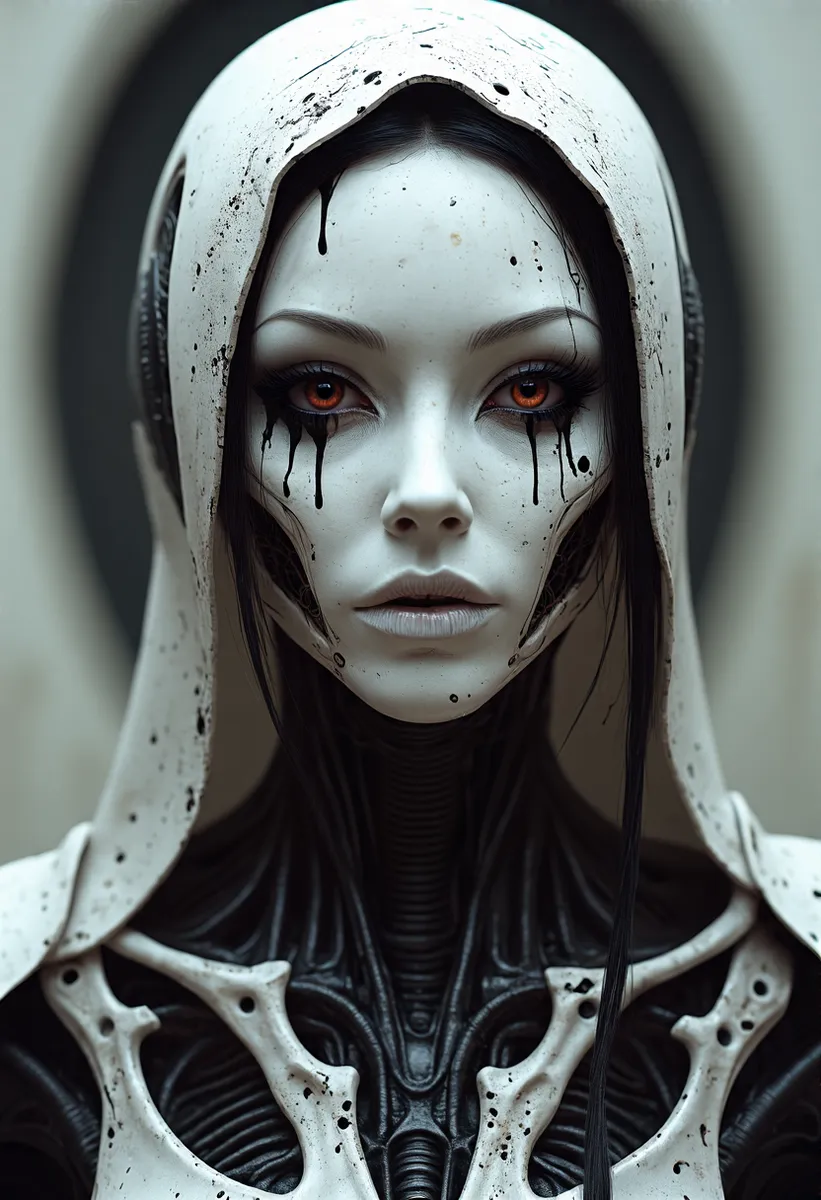 Female Droid with Biomechanical Horror Aesthetics - AI Image Gallery ...