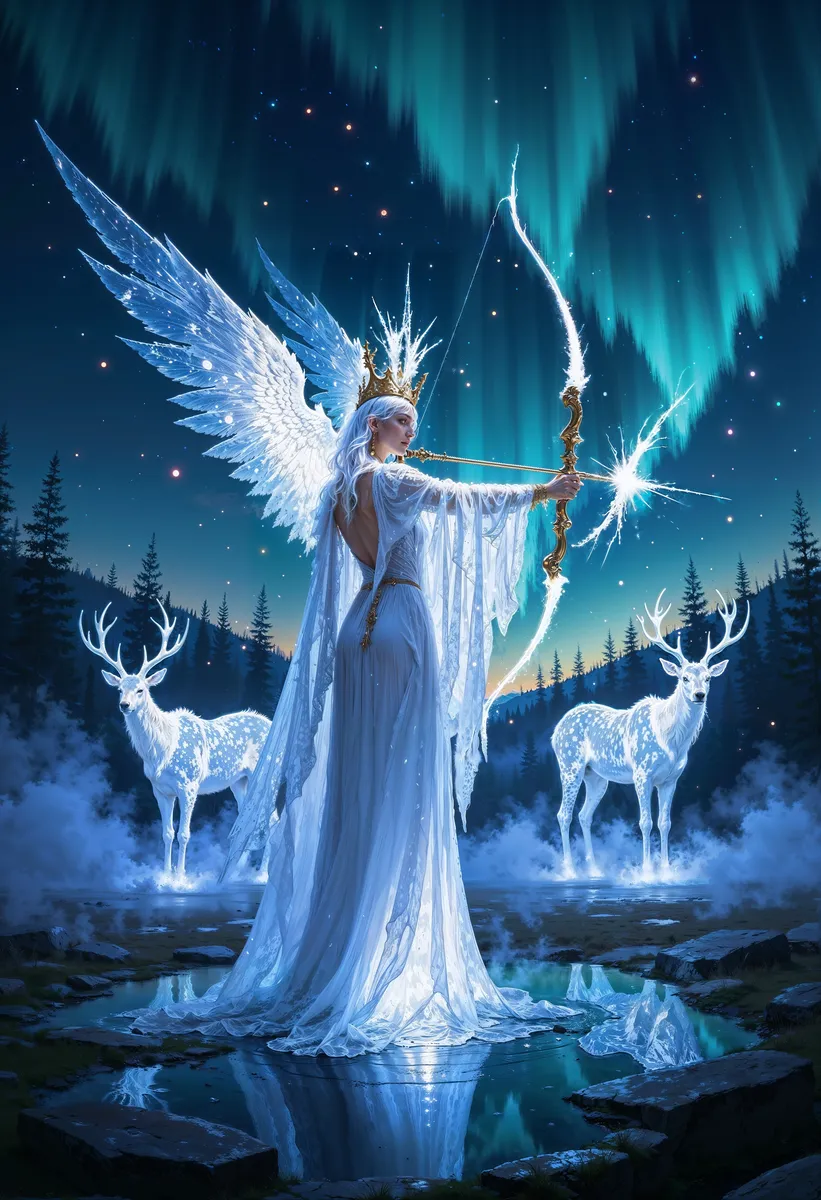 Fae Monarch with Prismatic Wings Under Aurora Sky - AI Image Gallery ...