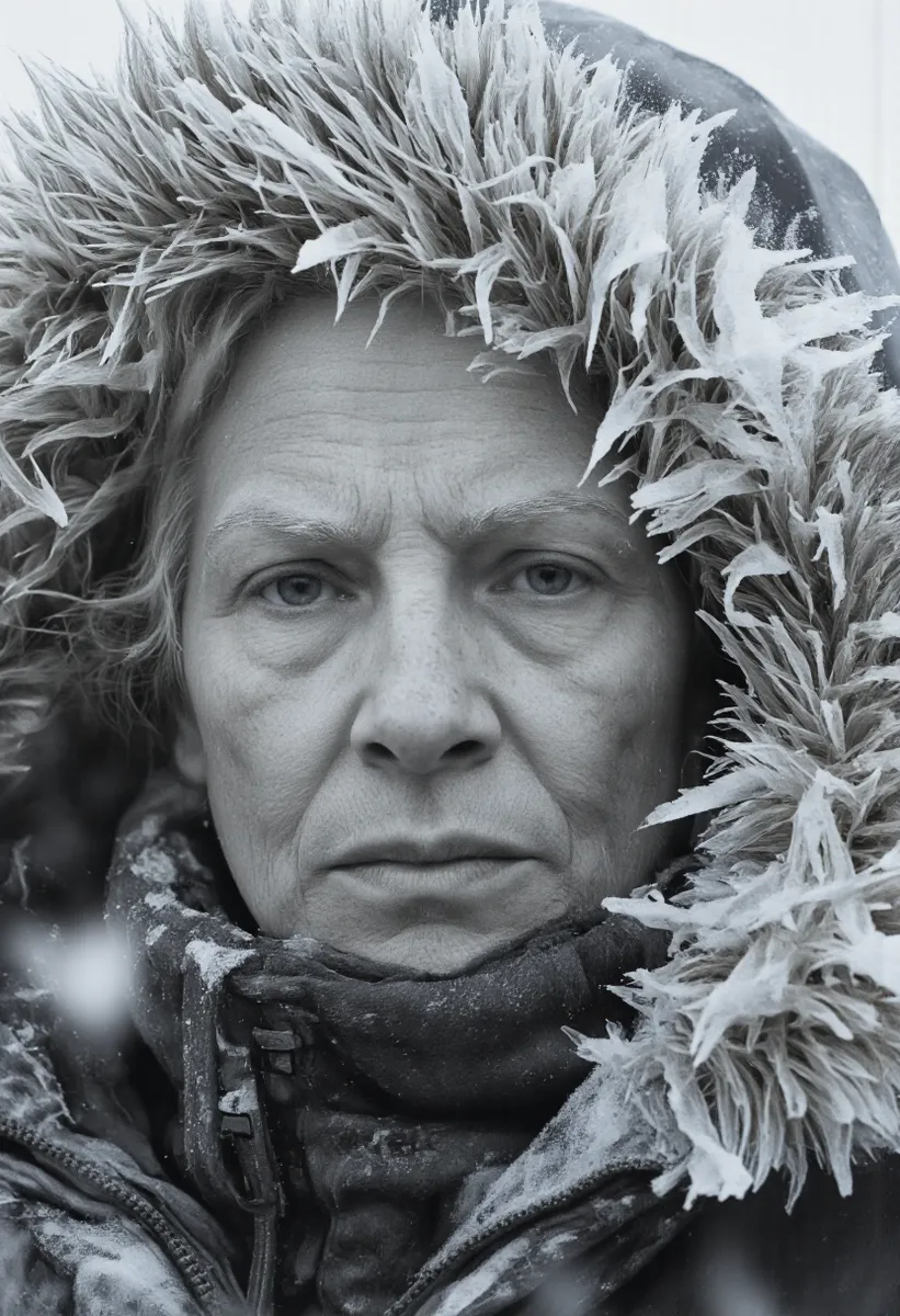 Arctic Explorer Black and White Intense Portrait - AI Image Gallery ...