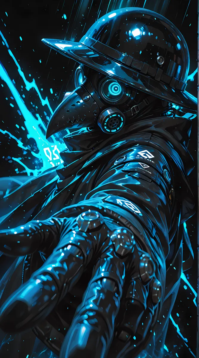 Plague Doctor Mask with Sci-Fi Techno Horror Design - AI Image Gallery ...
