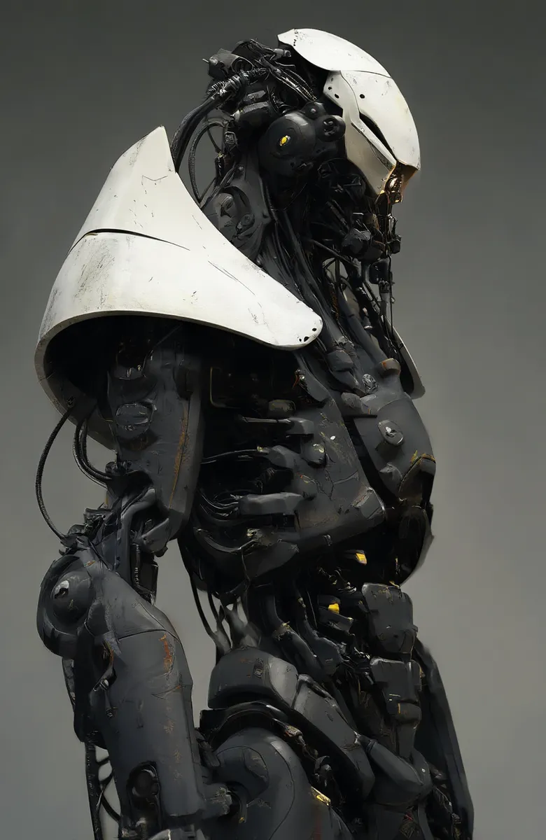 Futuristic Humanoid Robot with Rugged Industrial Design - AI Image ...