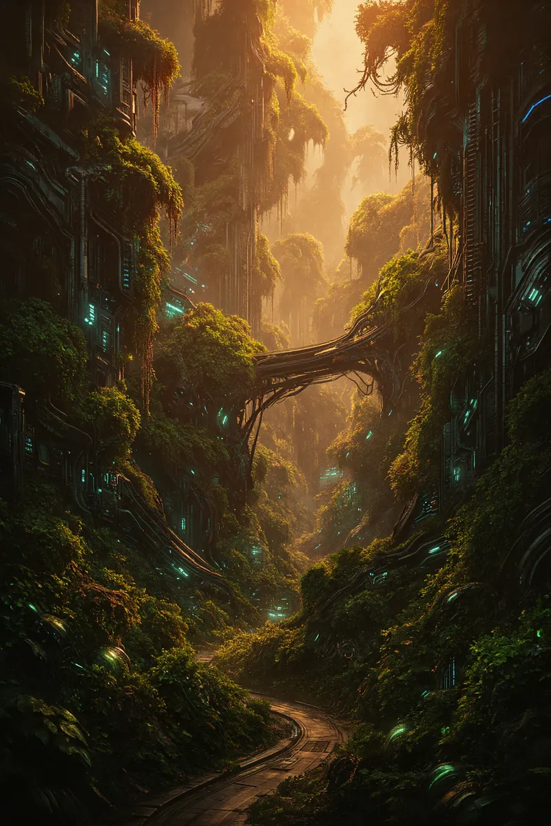 幻想的な植物と驚異のSF風景 - AI画像ギャラリー | Diffus