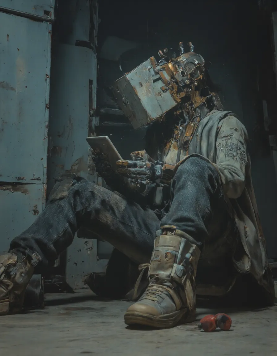 Mechanical Figure in Futuristic Steampunk Setting - AI Image Gallery ...