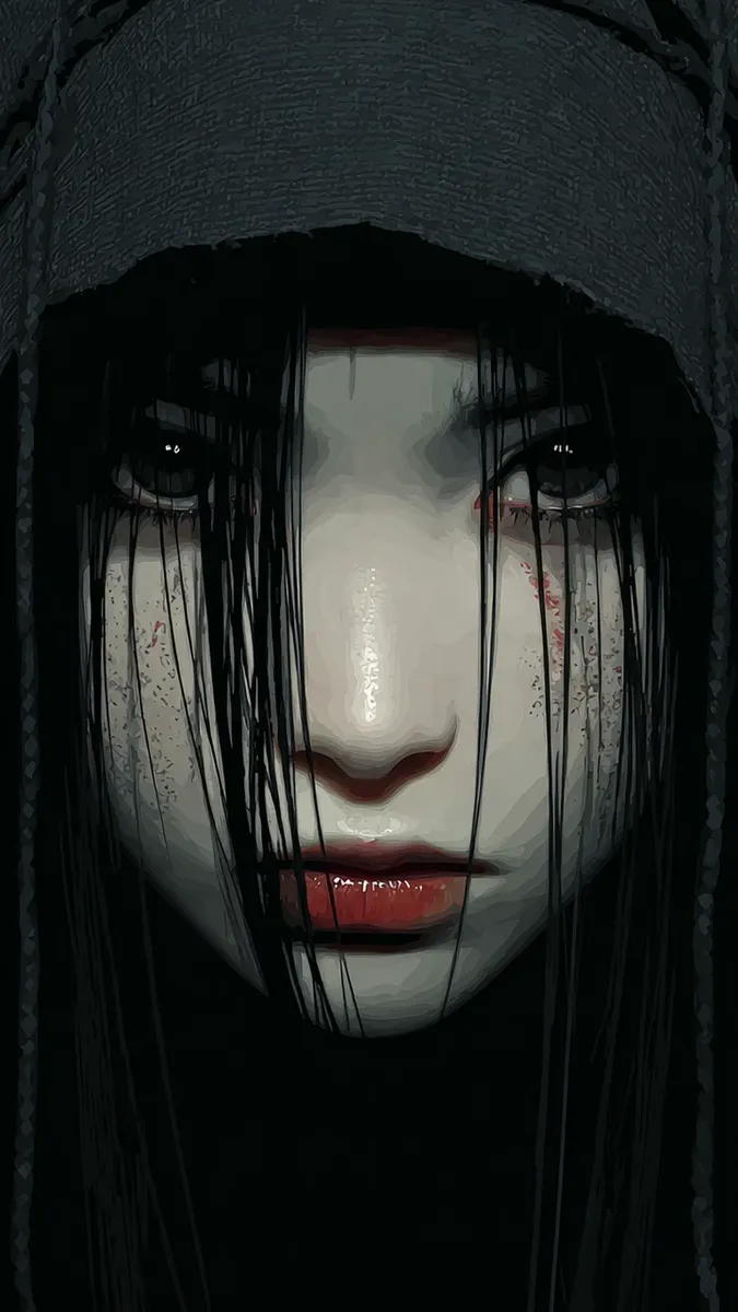 Dark Portrait of Hooded Figure with Pale Face - AI Image Gallery | Diffus