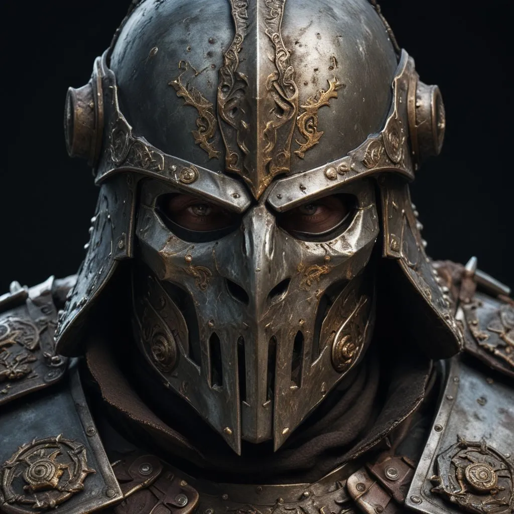 Medieval Warrior in Post-Apocalyptic Armor - AI Image Gallery | Diffus