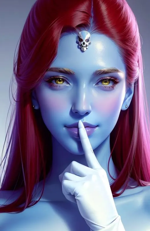 Mystique Illustration with Yellow Eyes | Diffus