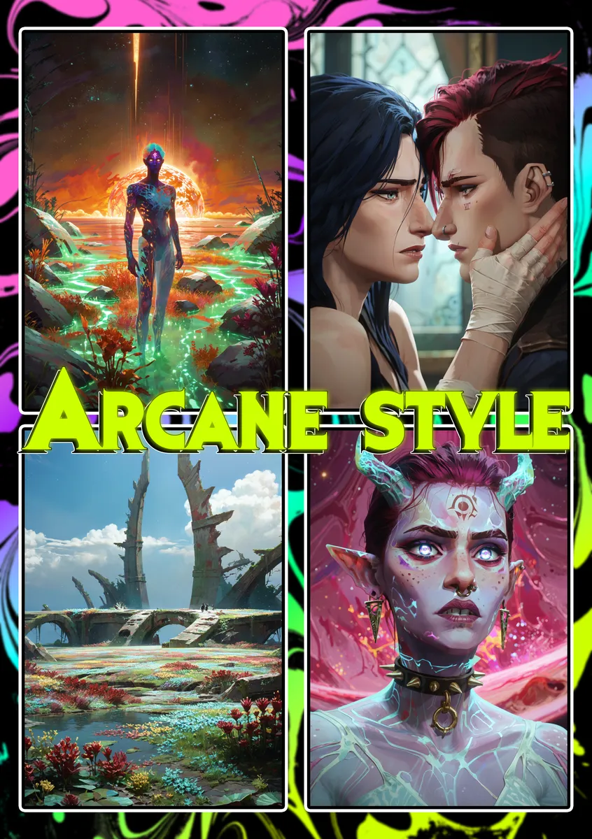 Arcane style [PonyXL] - v1.0 - Pony | Diffus